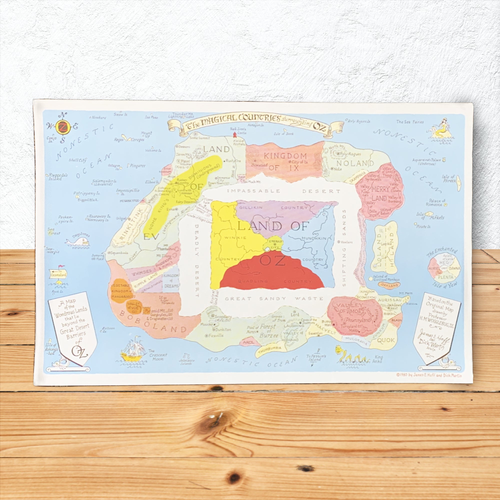 Map, Magical Countries Surrounding Oz Map 11 X 17 | Baum's Bazaar